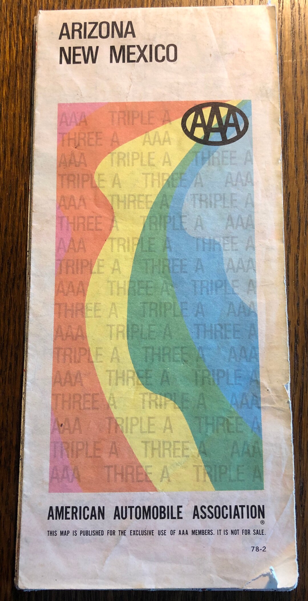 Vintage AAA Map Arizona and New Mexico C1978 - Etsy