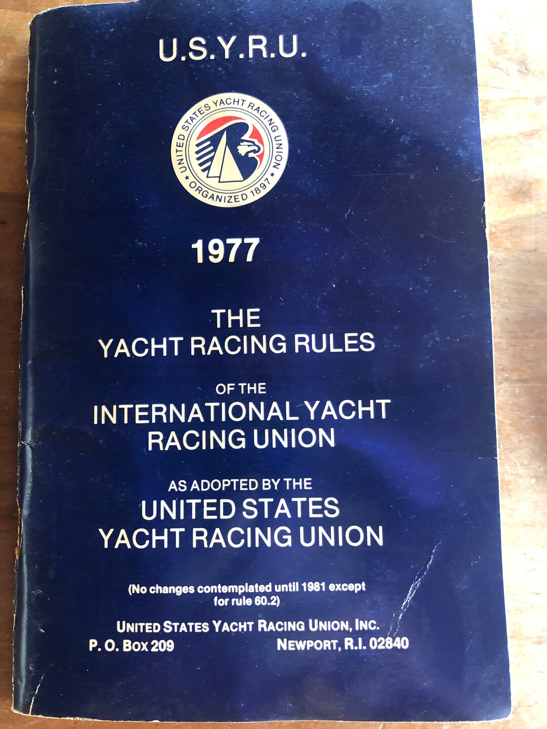 USYRU , 1977 Booklet "the Yacht Racing Rules, the International Yacht ...