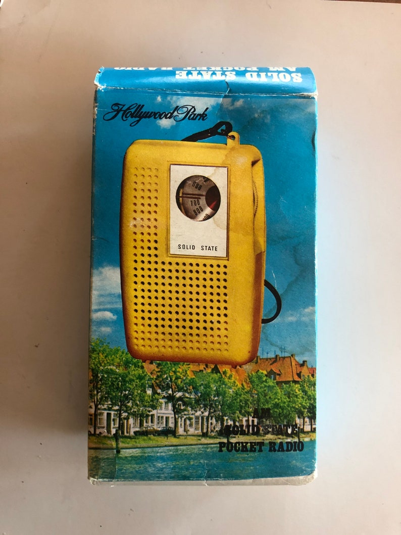 Vintage Solid State Am Pocket Radio From Hollywood Park. New - Etsy