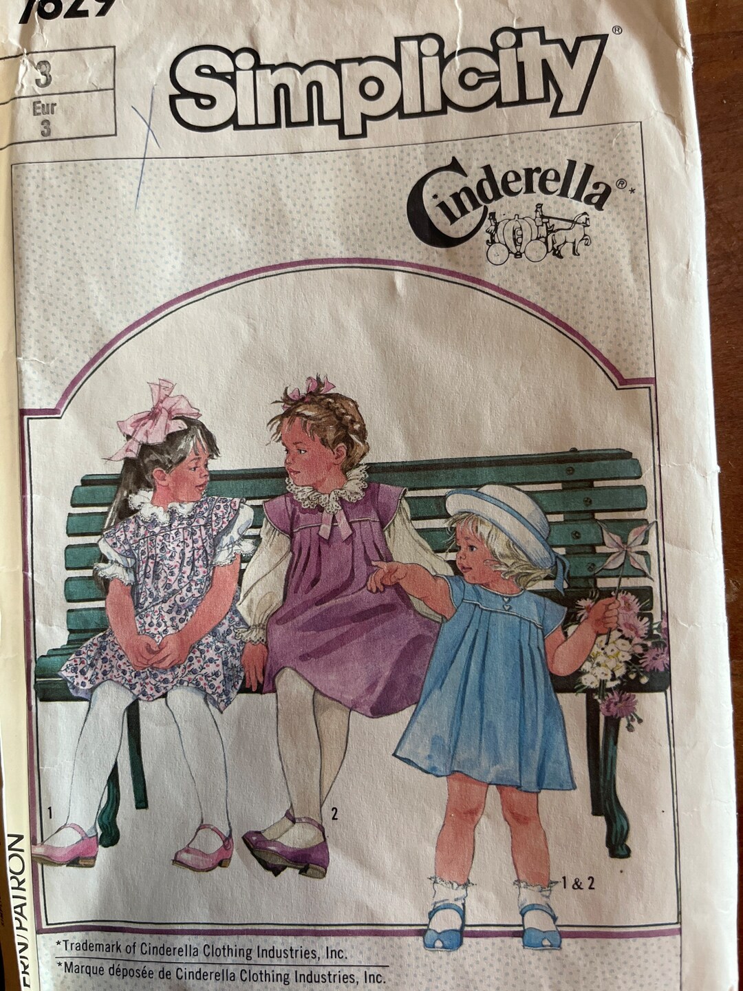 Vintage Simplicity Cinderella Pattern 7629 Children's Size 3 Child's ...