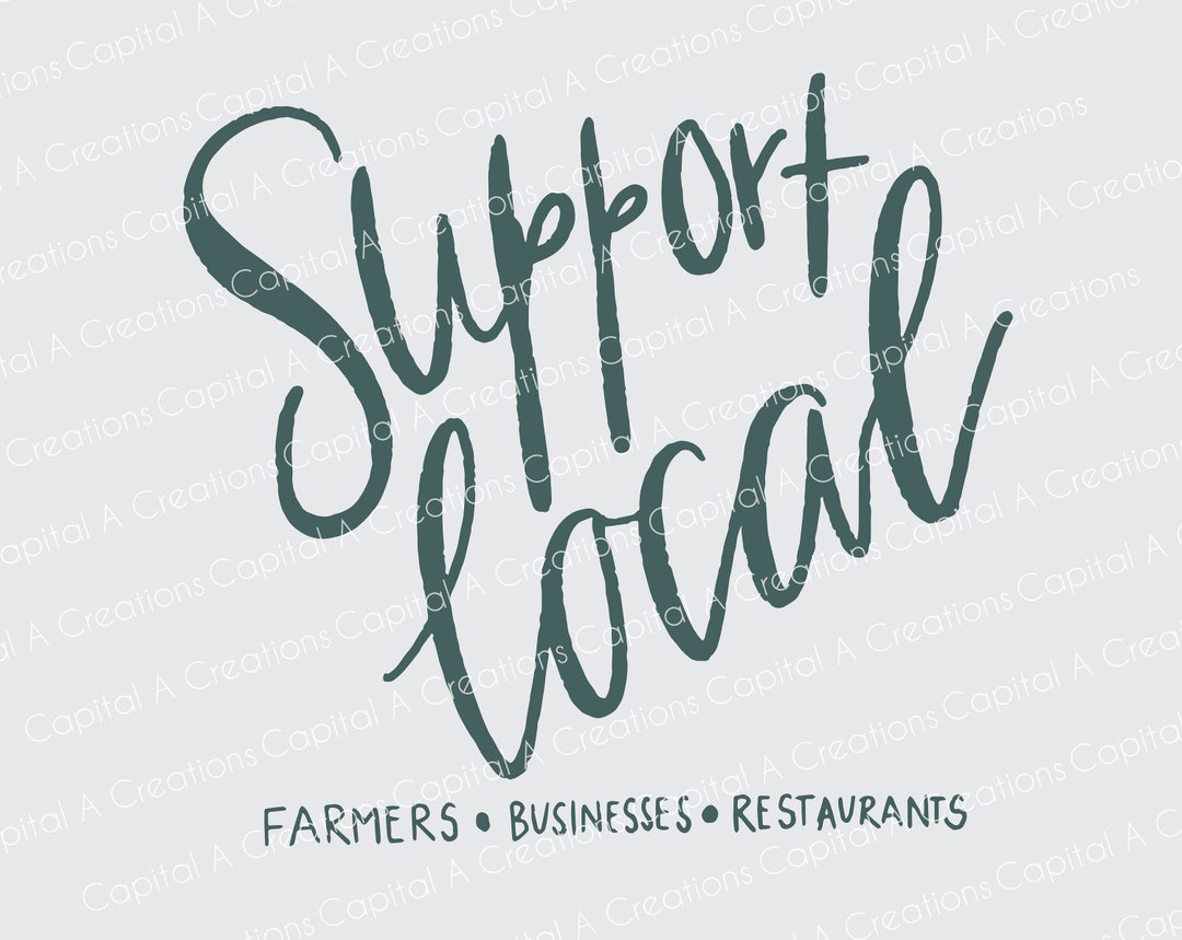 Support Local Farmers Businesses Restaurants Hand Drawn SVG - Etsy