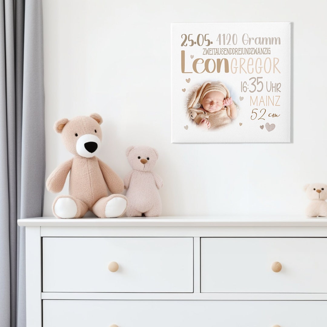 Wall Picture for the Birth/baptism Leon Gregor With Name & Dates of ...