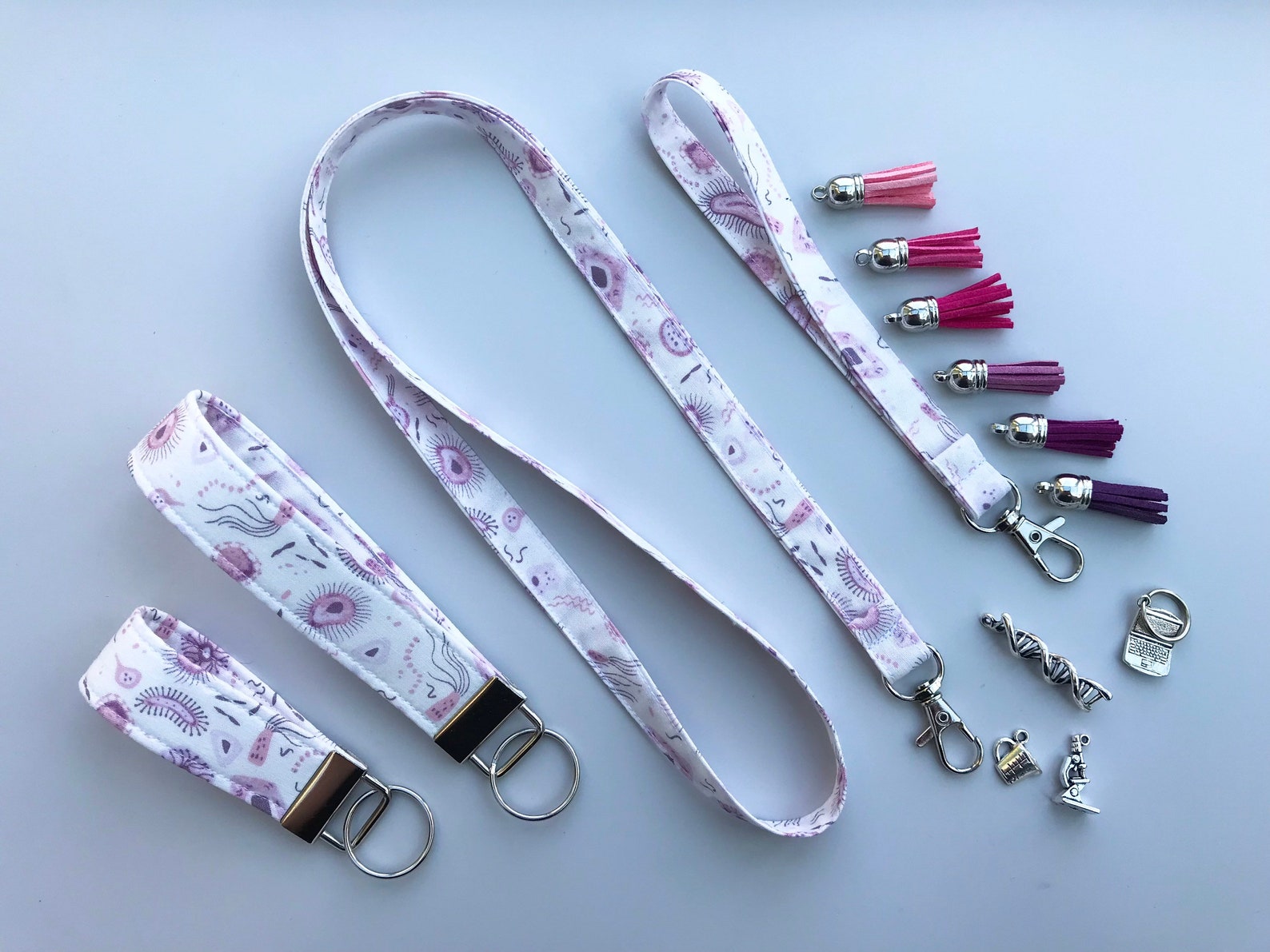 Microbes/ Biology/ Science/ STEM Fabric Lanyard - Etsy UK