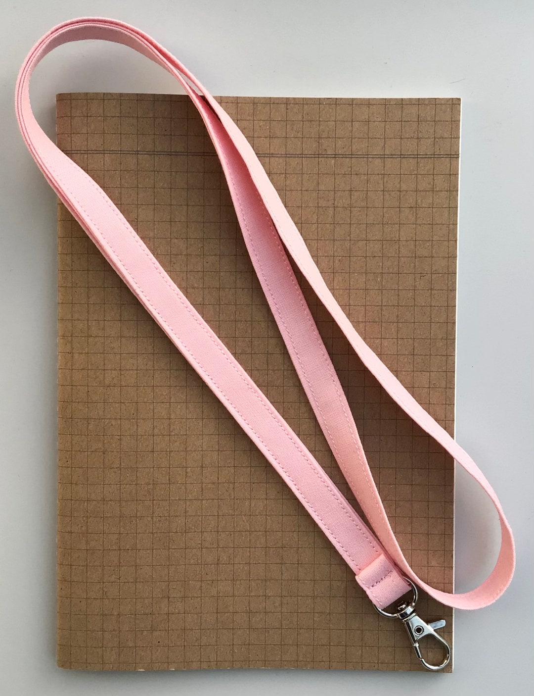 Pastel Pink Skinny Fabric Lanyard - Etsy