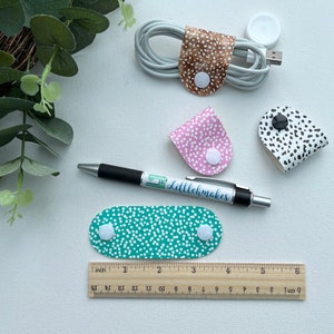 Cable Keeper, Cord Holder, Cable Tidy Spotty Dotty Faux Leather - Etsy