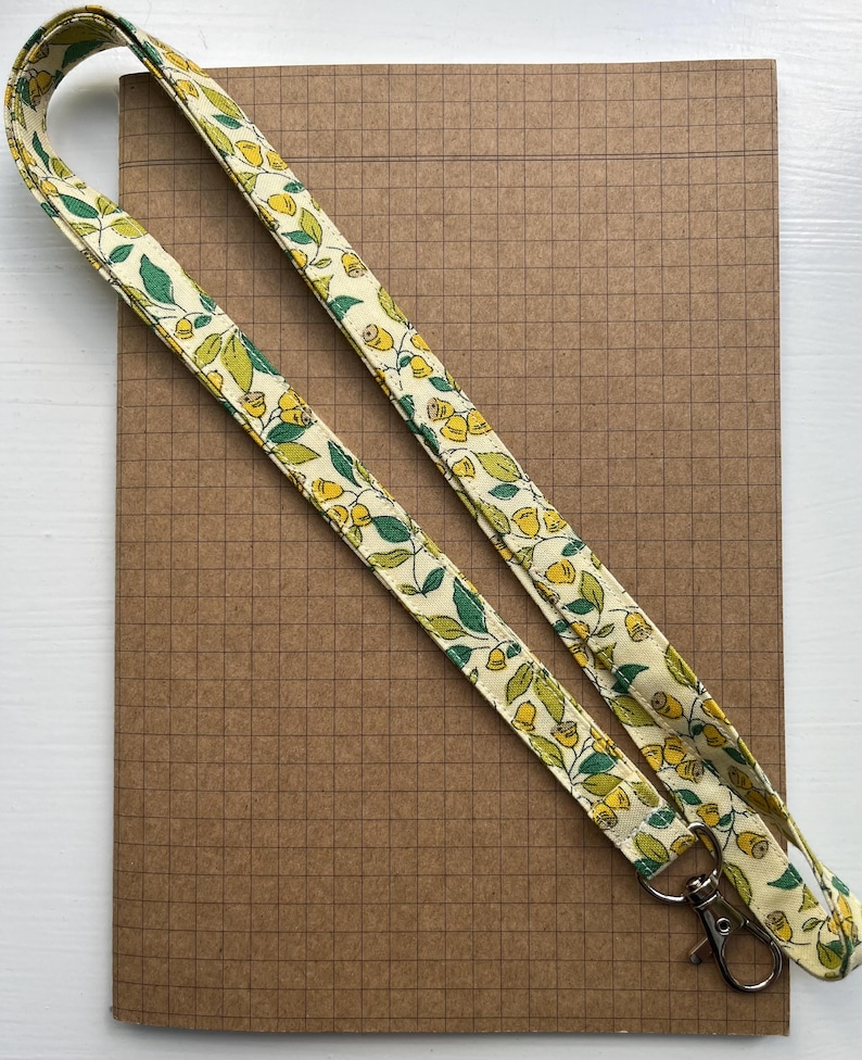 Liberty - Chiming Bells Fabric Skinny Lanyard - Etsy
