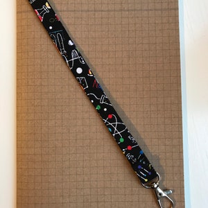 Black Science/ Chemistry/ Biology Teacher Skinny Fabric Lanyard - Etsy