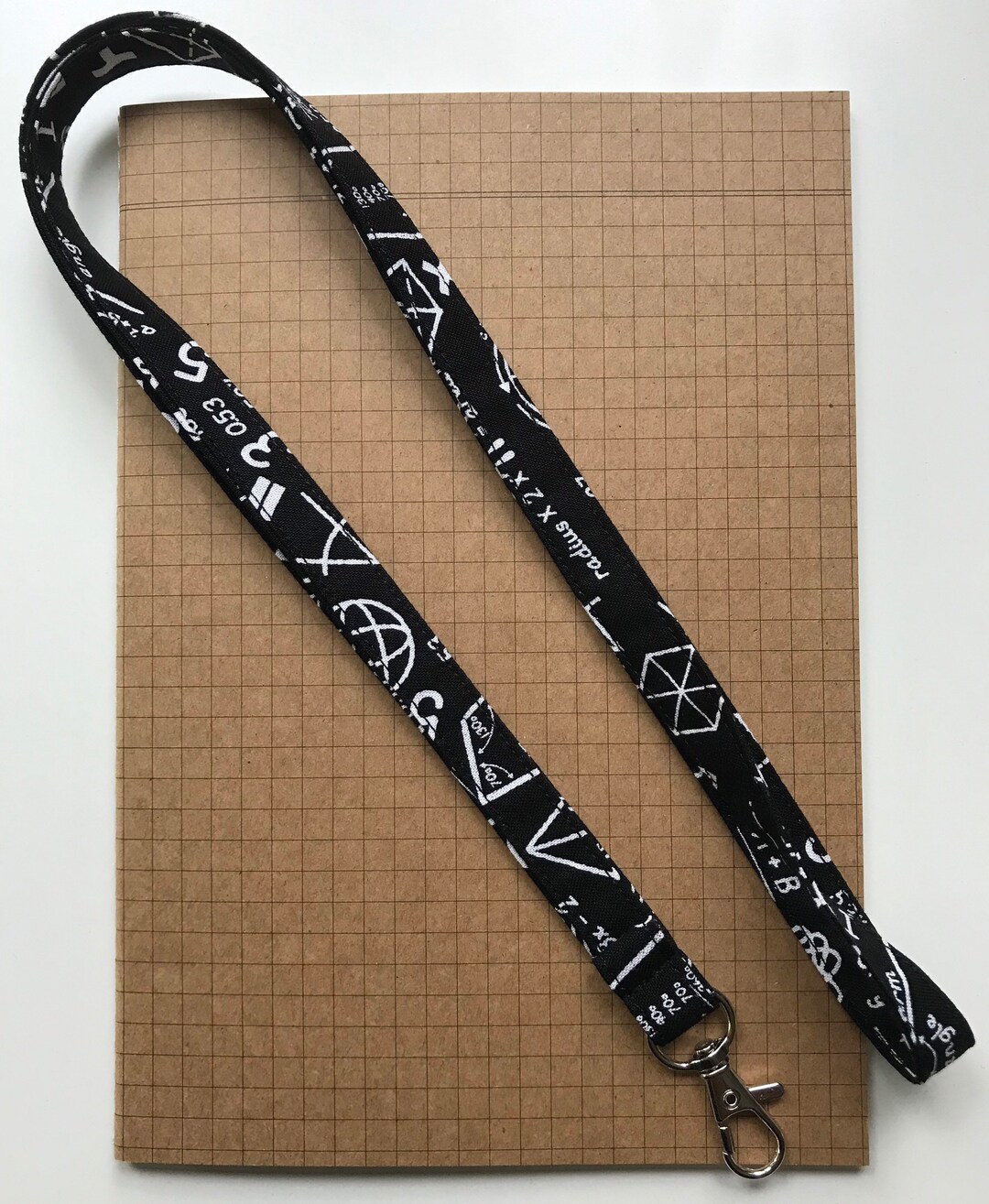 Monochrome Angles/ Geometry Fabric Lanyard - Etsy