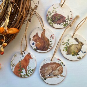 Woodland Animals Wooden Decoration, Autumn Decor, - Etsy