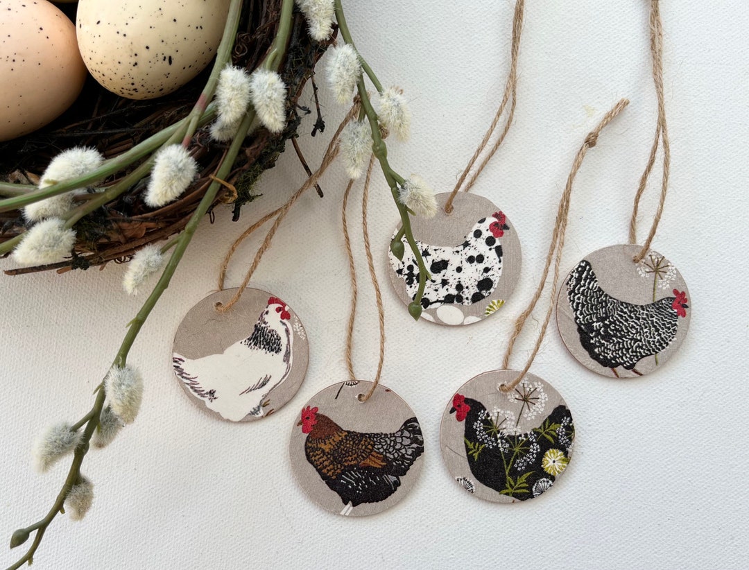 Chicken Themed Wooden Decoration, Spring Decor, Easter Decor - Etsy