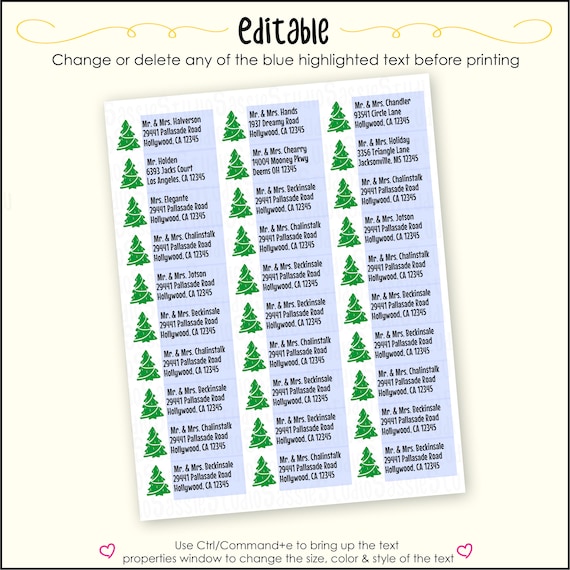 Paper & Party Supplies Address & Shipping Labels NEW Editable 120 Total ...