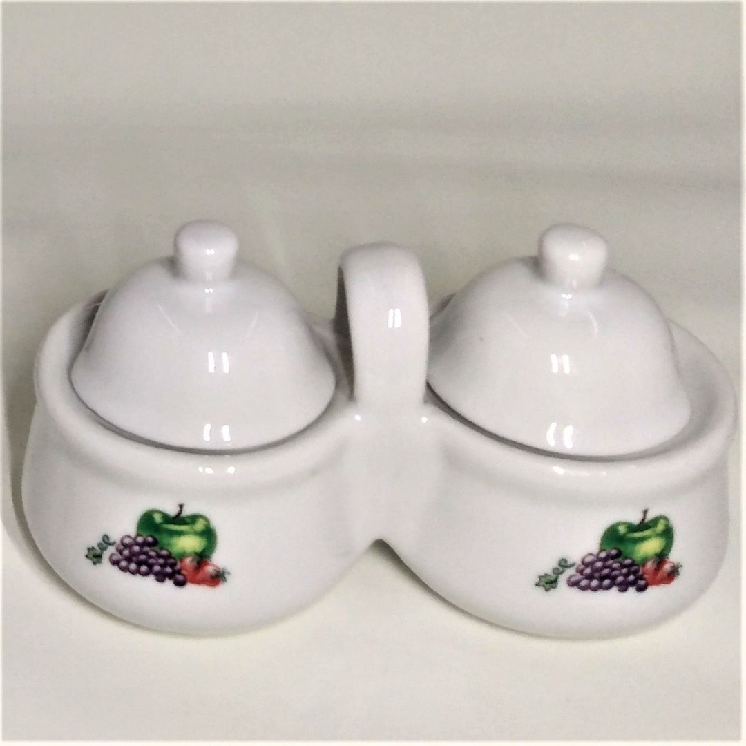 Vintage Ceramic Double Jam Pot Server / Houston Harvest. - Etsy