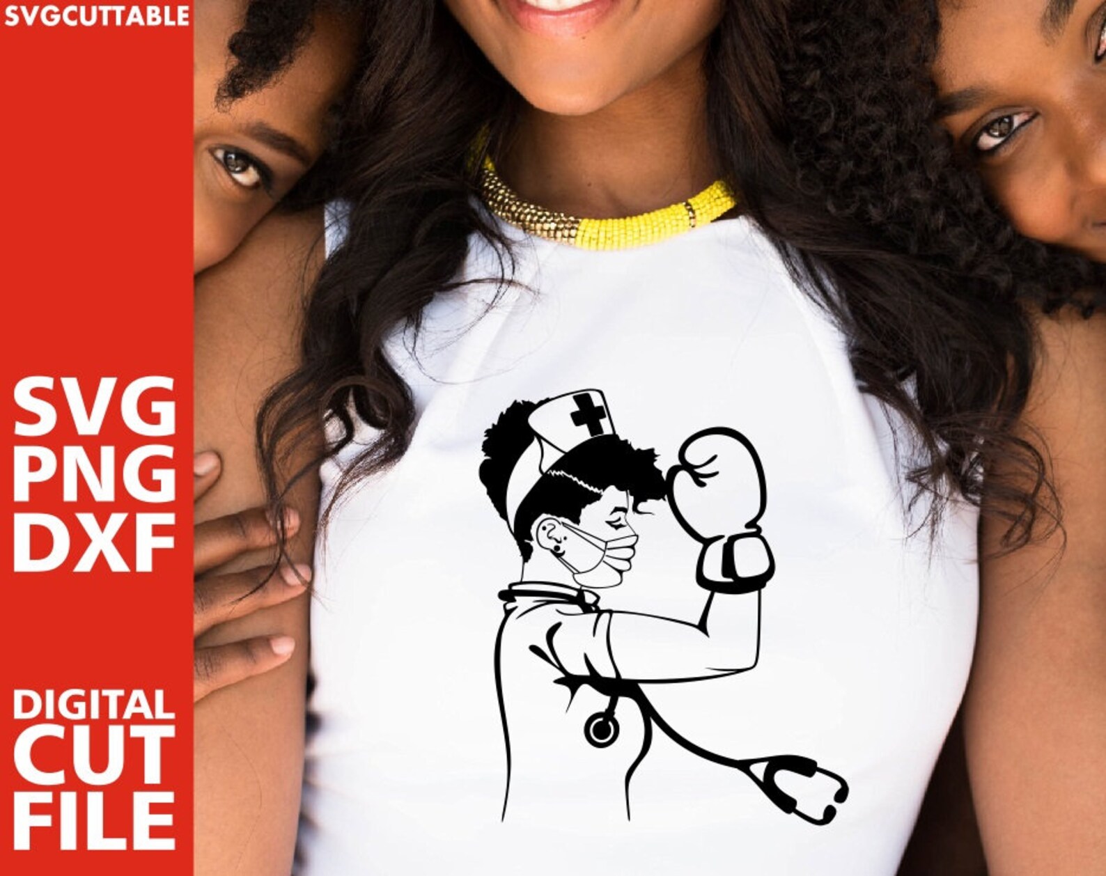 Nurse With Boxing Glove Svg Doctor Strong Woman Svg - Etsy