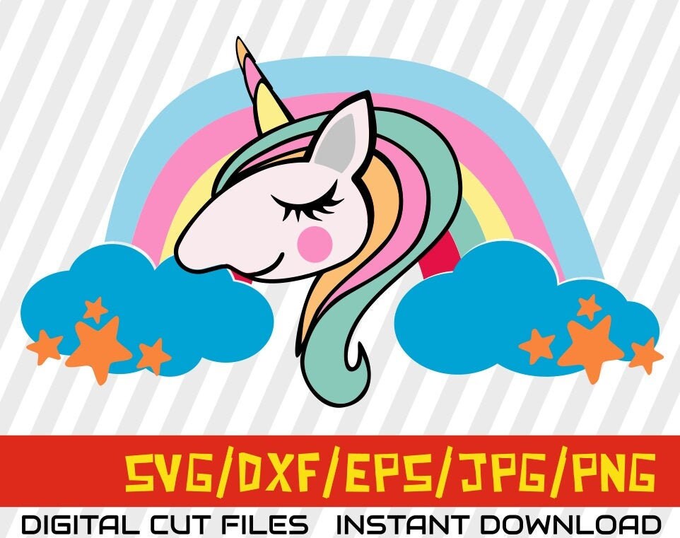 Rainbow svg horse 2x Magic Unicorn svg Instant Download Silhouette ...