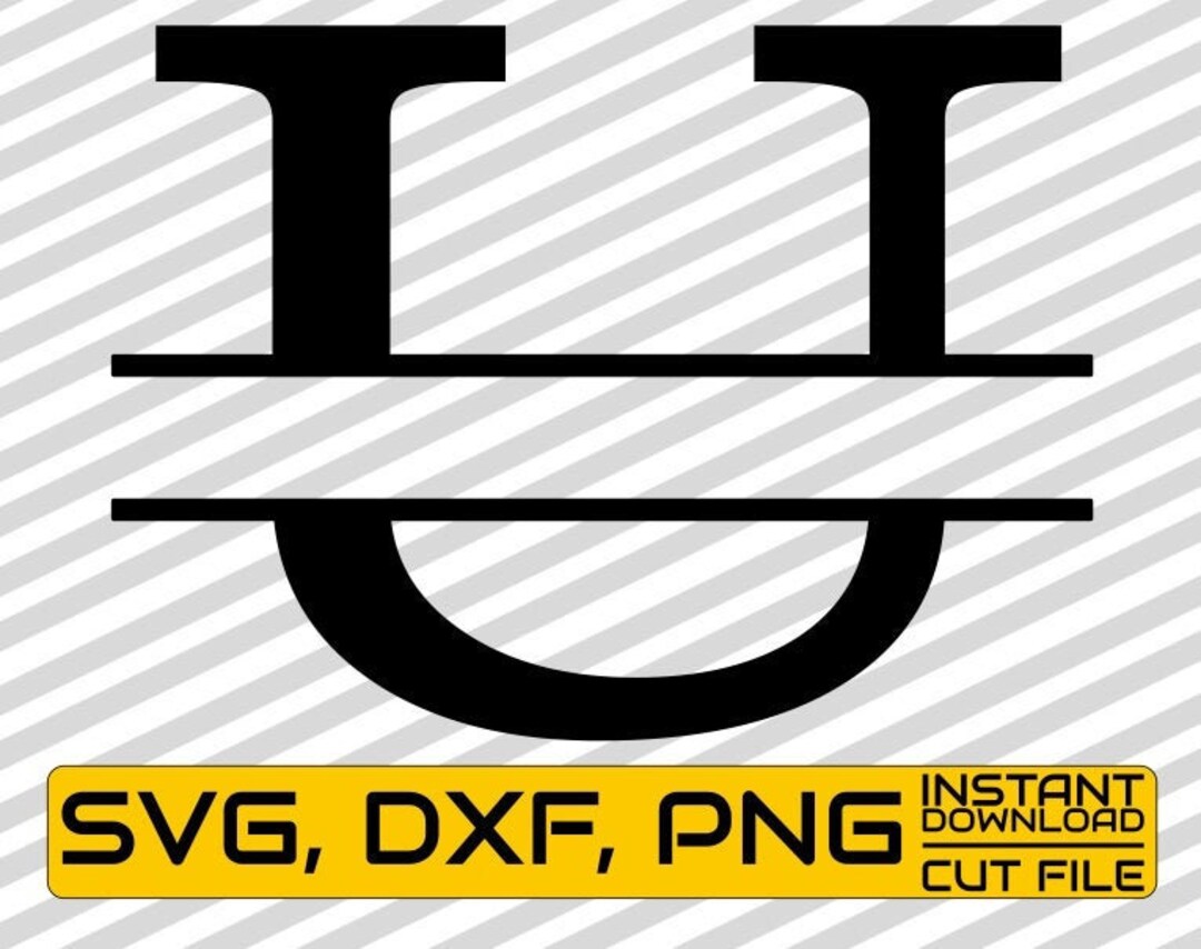 Split Letter Monogram Svg, Letter U Svg ,calligraphy Vector, Font Svg ...