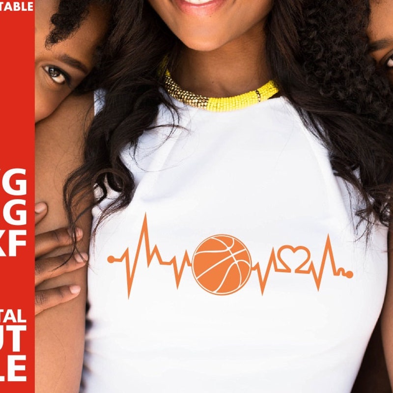 Basketball Heartbeat Svg - Etsy