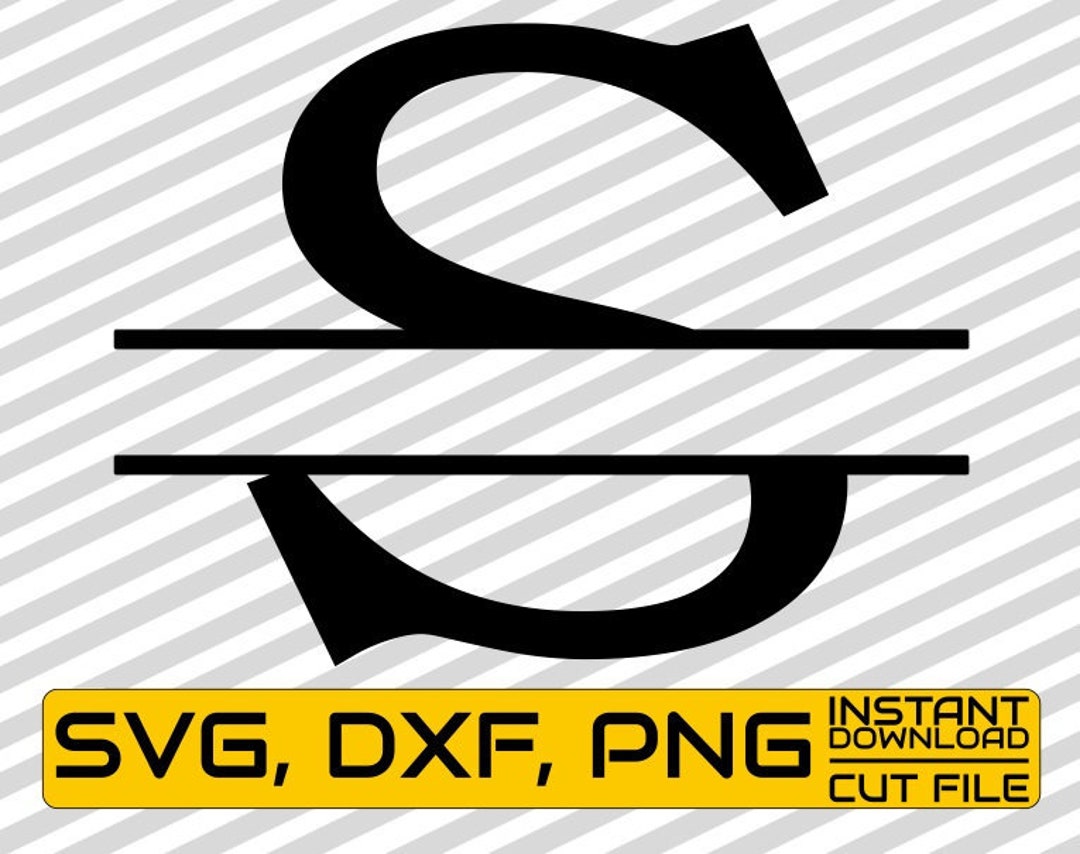 Split Letter Monogram Svg, Letter S Svg ,calligraphy Vector, Font Svg ...