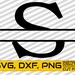 Split Letter Monogram Svg Letter S Svg calligraphy Vector - Etsy