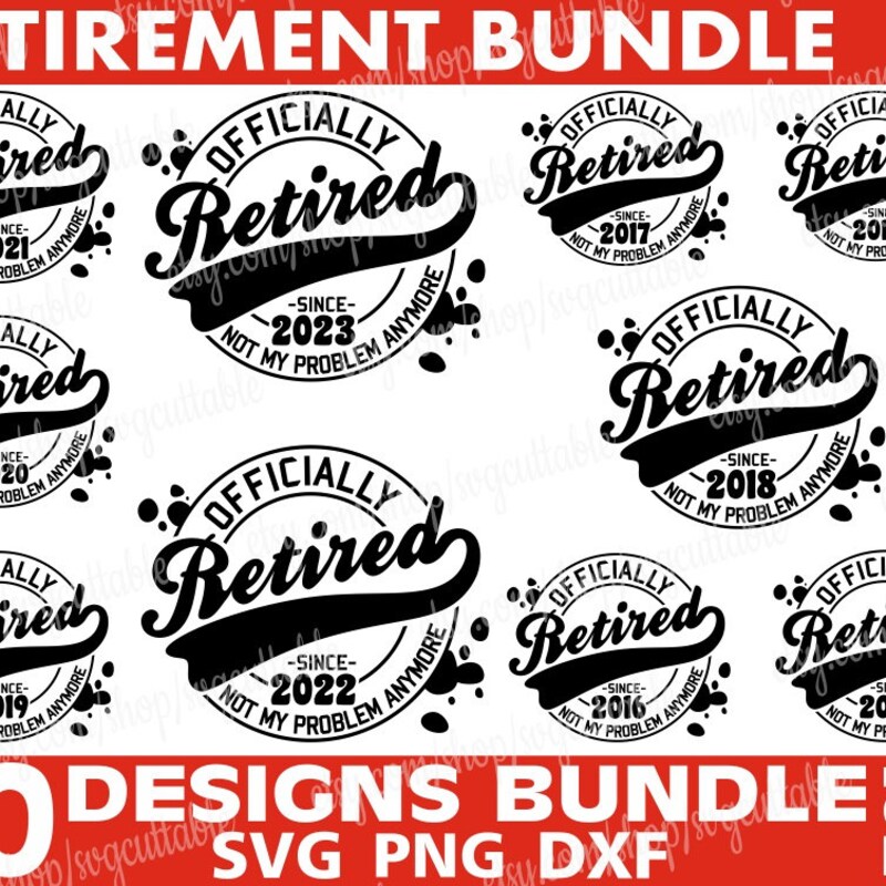 Retired Svg - Etsy