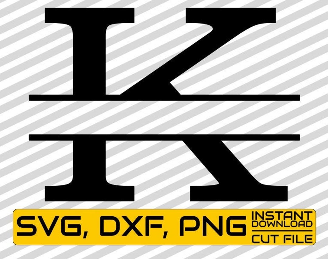 Split Letter Monogram Svg, Letter K Svg ,calligraphy Vector, Font Svg ...