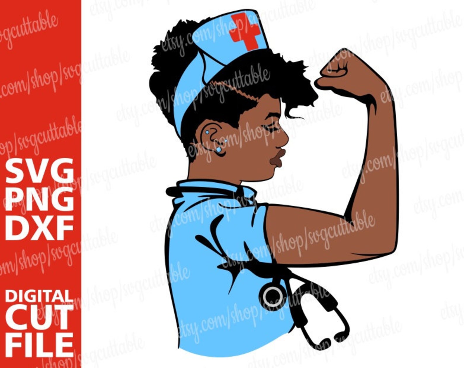 Amazing Strong Nurse Woman Svg Nurse Svg Girl Power - Etsy