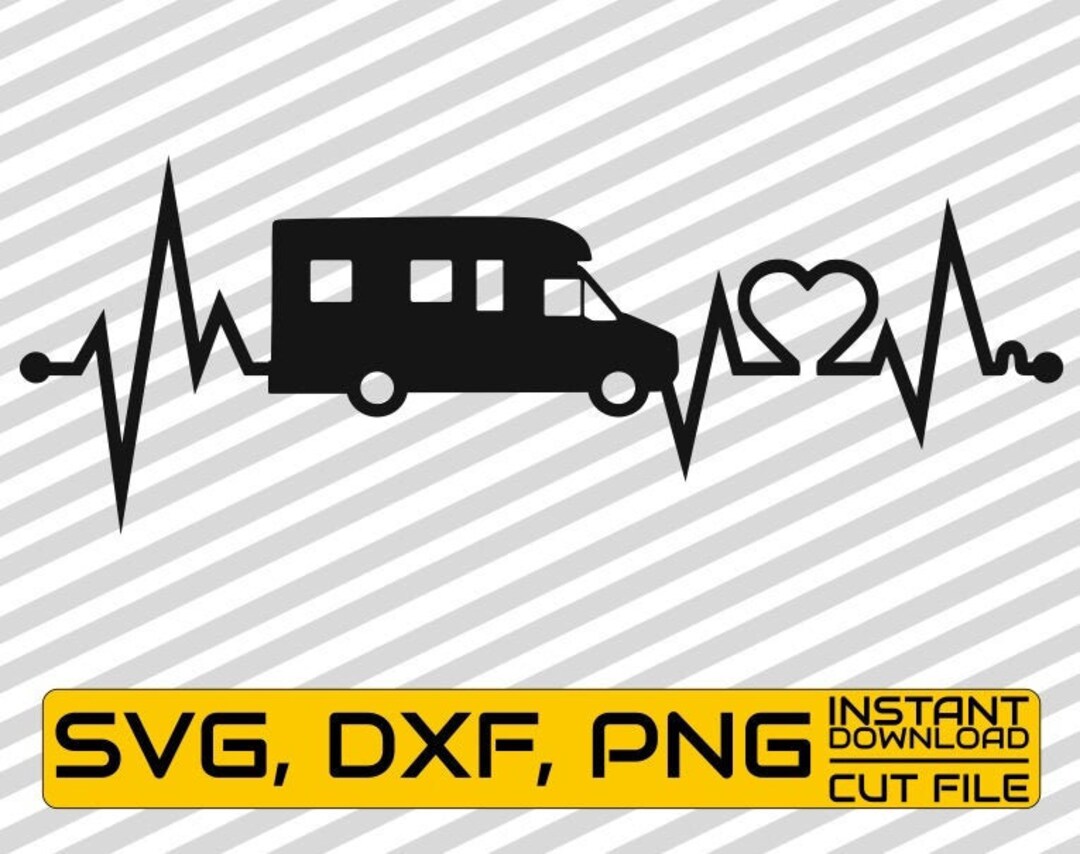 Camper Svg, Heart Beat Svg, Camping Svg, Trip Svg, Adventure, Van Svg ...