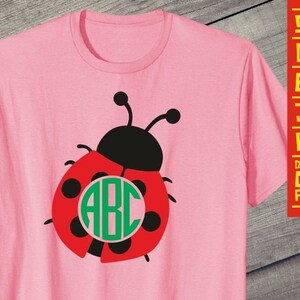 6x Ladybug Bundle Svg, Insect Svg, Ladybug Monogram Svg, Pringitng ...