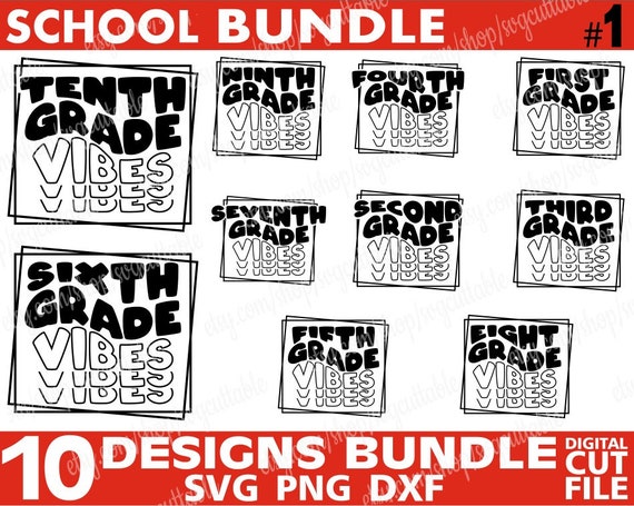 10x School Svg Bundle Teacher Svg Back to School Svg First - Etsy