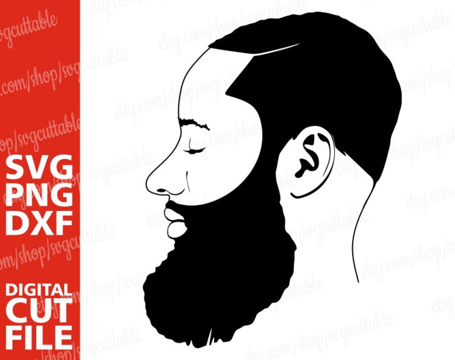 Beard Black Man Svg Afro Men Svg Short Beard Style File - Etsy