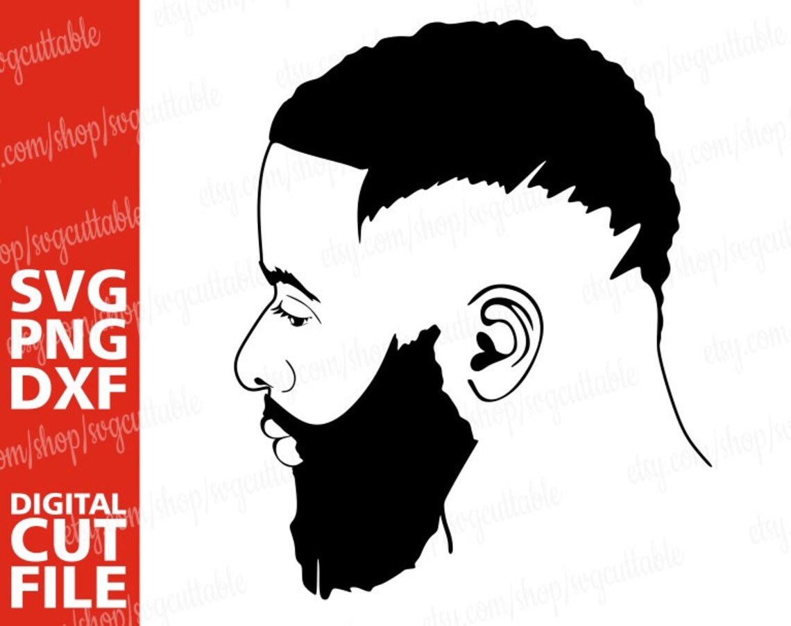 Beard Svg Black Afro Man Svg Hairstyle Man Svg Short - Etsy
