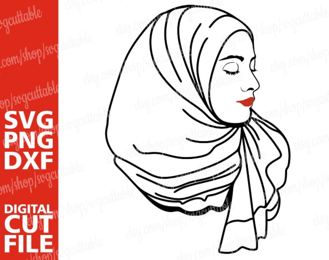 Muslim Woman Svg, Hijab Svg, Islam, Nubian, Muslimah Wear, Religious ...
