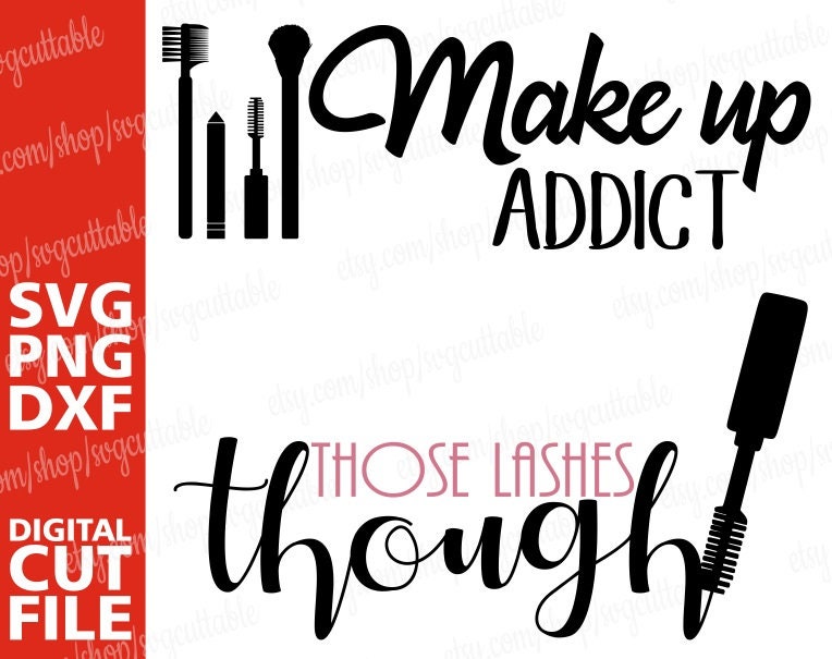 10x Make up Bundle Svg Mascara Svg Wake up and Make up Svg | Etsy