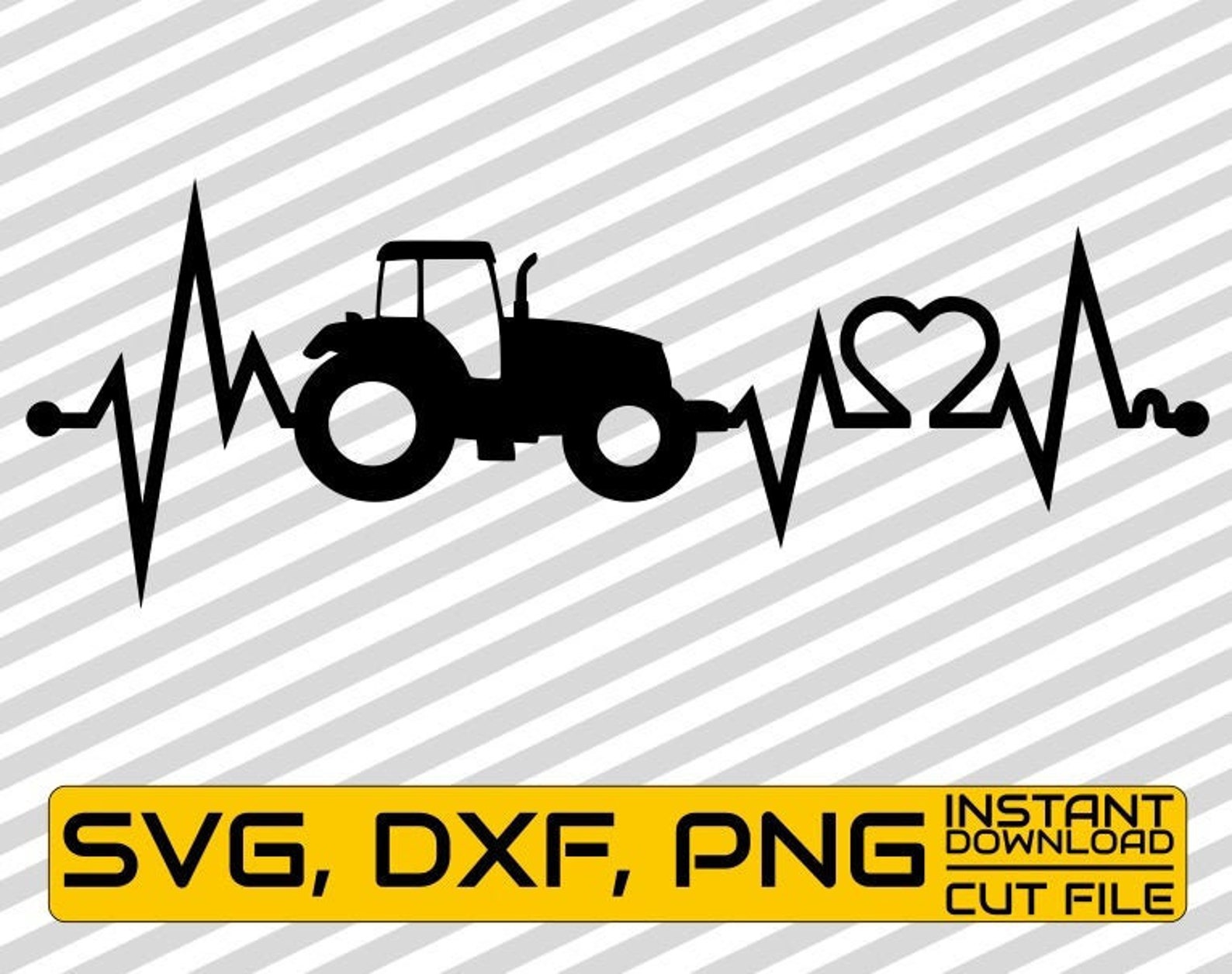 Farm Tractor Heartbeat SVG, Farmer Life Vector (digital Download) - Etsy