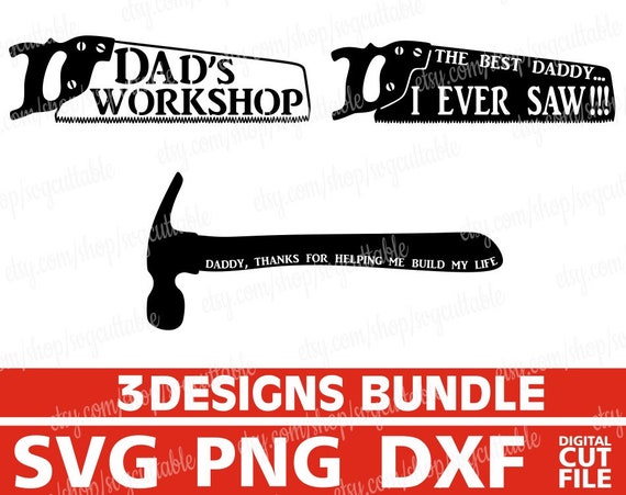 3x Dad's Workshop Bundle Svg Dad Svg Father's Day | Etsy