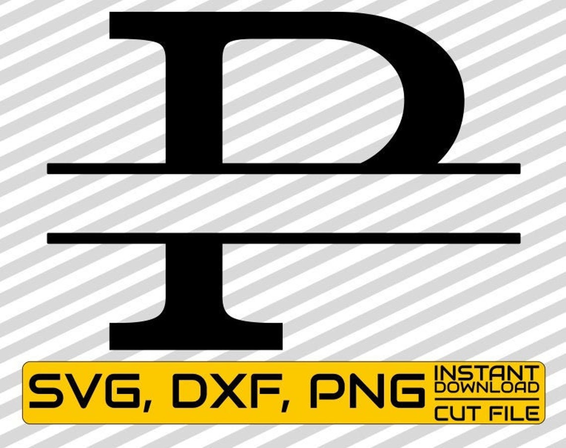 Split Letter Monogram svg Letter P svg Calligraphy vector | Etsy
