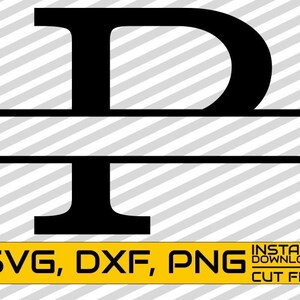Split Letter Monogram Svg, Letter P Svg ,calligraphy Vector, Font Svg ...