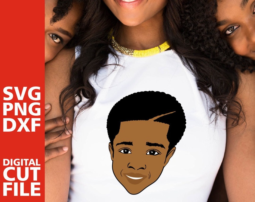 Afro Boy With Natural Hair Svg, Black Boy, Black Kids Svg, Black Man ...
