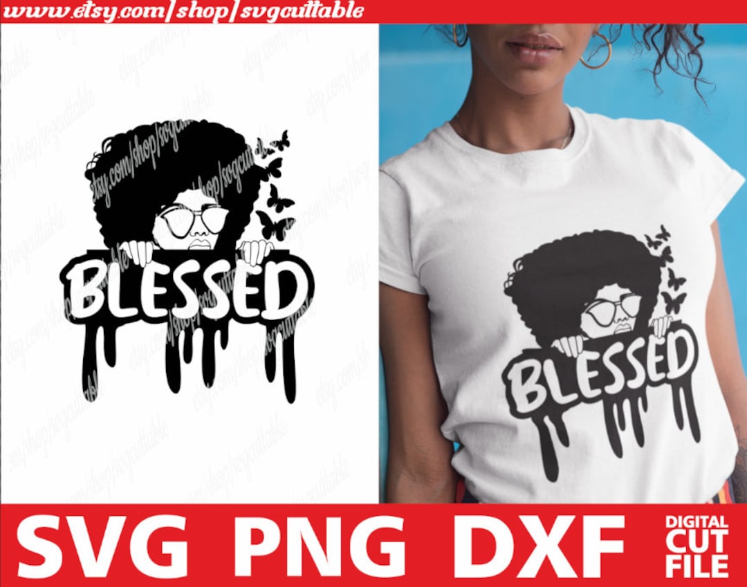 Blessed Svg, Peeking Black Woman Svg, Christian Svg, Bible Svg ...