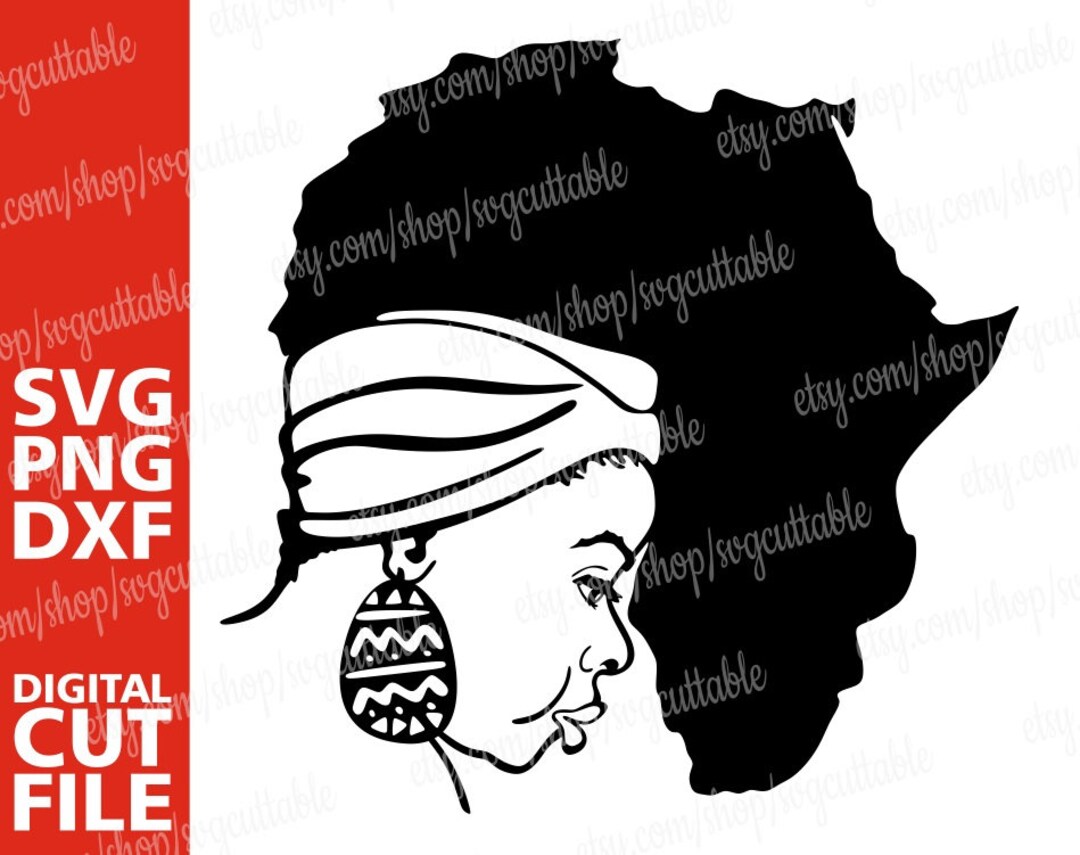 Afro Woman in Headwrap Svg Africa Svg Black Woman Svg Black - Etsy