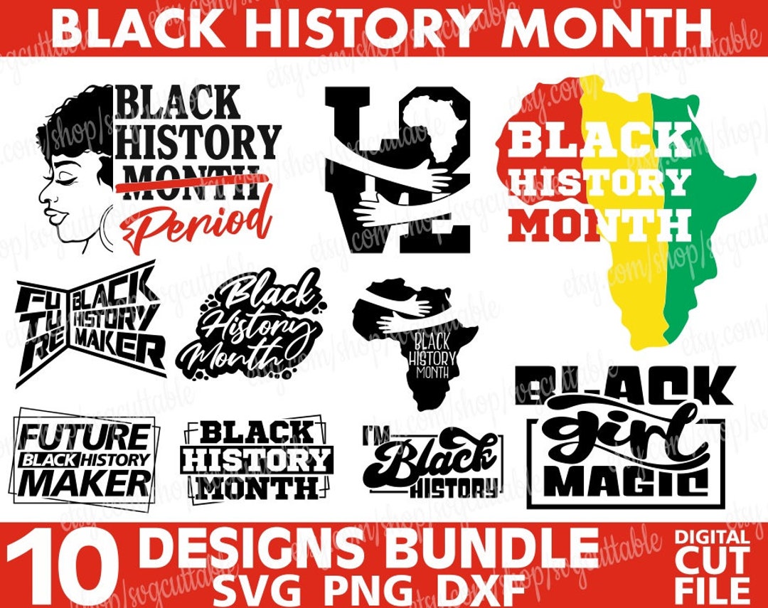 10x Black History Month Svg Bundle Afro Svg Black Woman Svg African