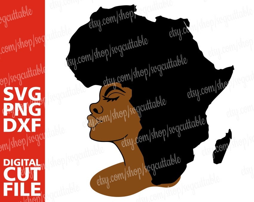 Black Woman Svgafrica Svg Afro Girl Svg Natural Hair Svg - Etsy