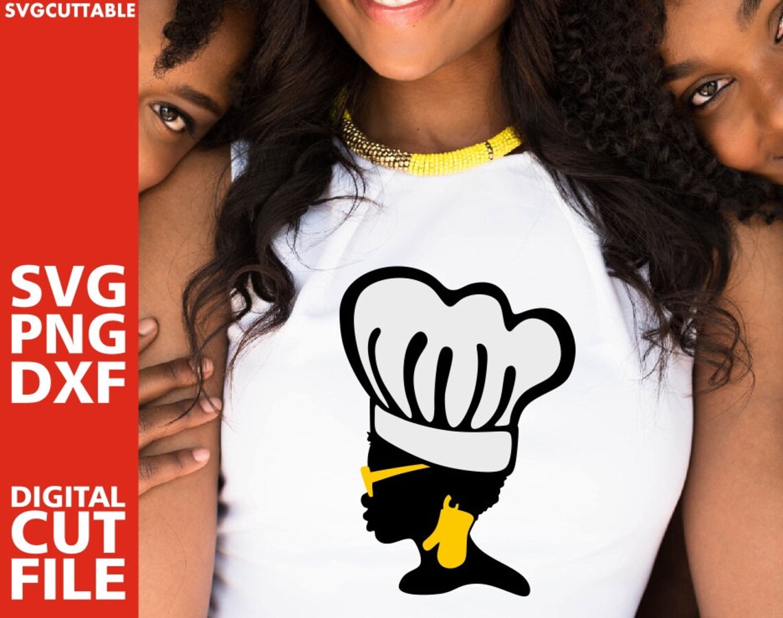 Black Girl Svg Chef Svg Cook Earrings Melanin Black - Etsy