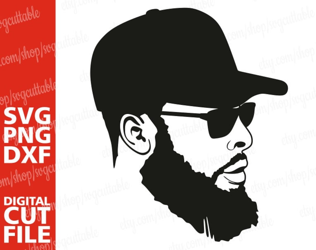 Beard Black Man Glasses Svg, Afro Men Clipart, Beard Svg, Man Svg ...