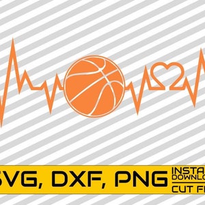 Basketball Heartbeat SVG, EKG Sports Design (digital Download) - Etsy