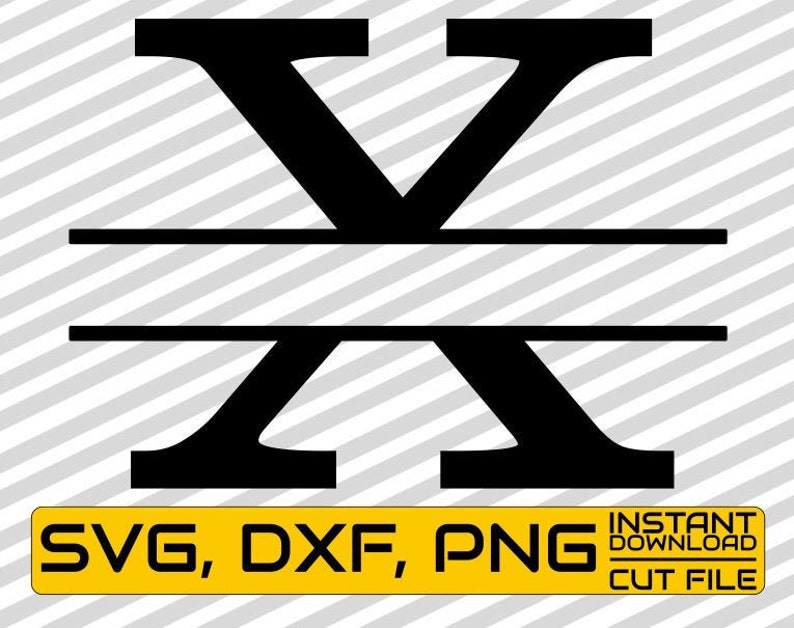 Split Letter Monogram svg Letter X svg Calligraphy vector | Etsy