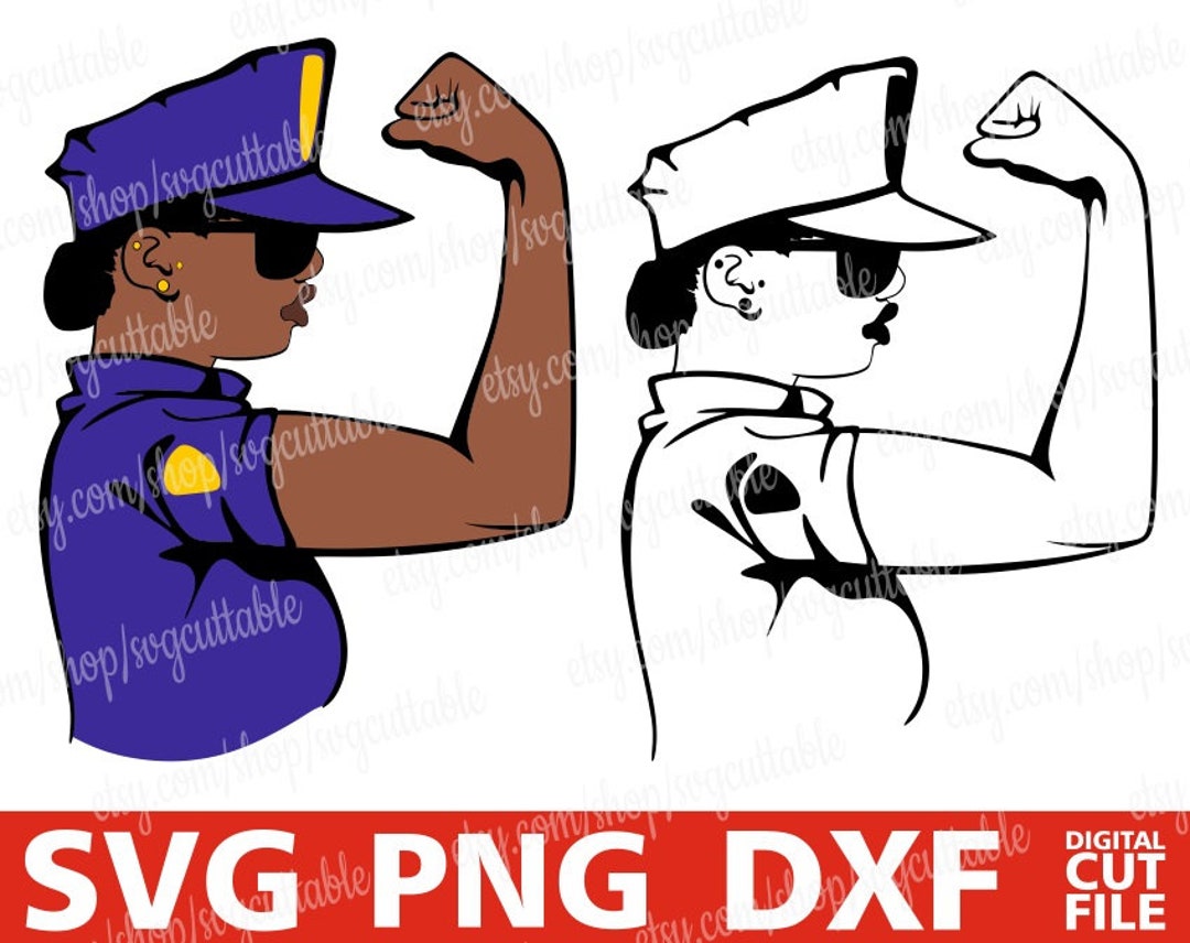 Police Strong Woman Svg, Melanin, Black Woman Svg, Black Girl Magic ...