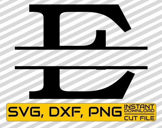 Split Letter Monogram Svg Letter E Svg calligraphy Vector | Etsy