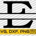 Split Letter Monogram Svg, Letter E Svg ,calligraphy Vector, Font Svg ...