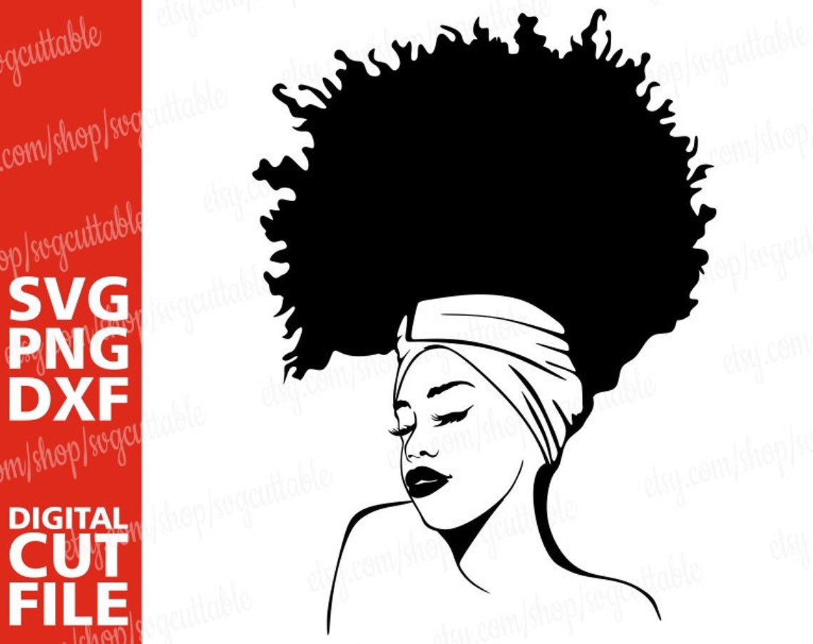Black Girl Afro Svg, Band Svg, Afro Lady Svg, File, Natural Hair File ...