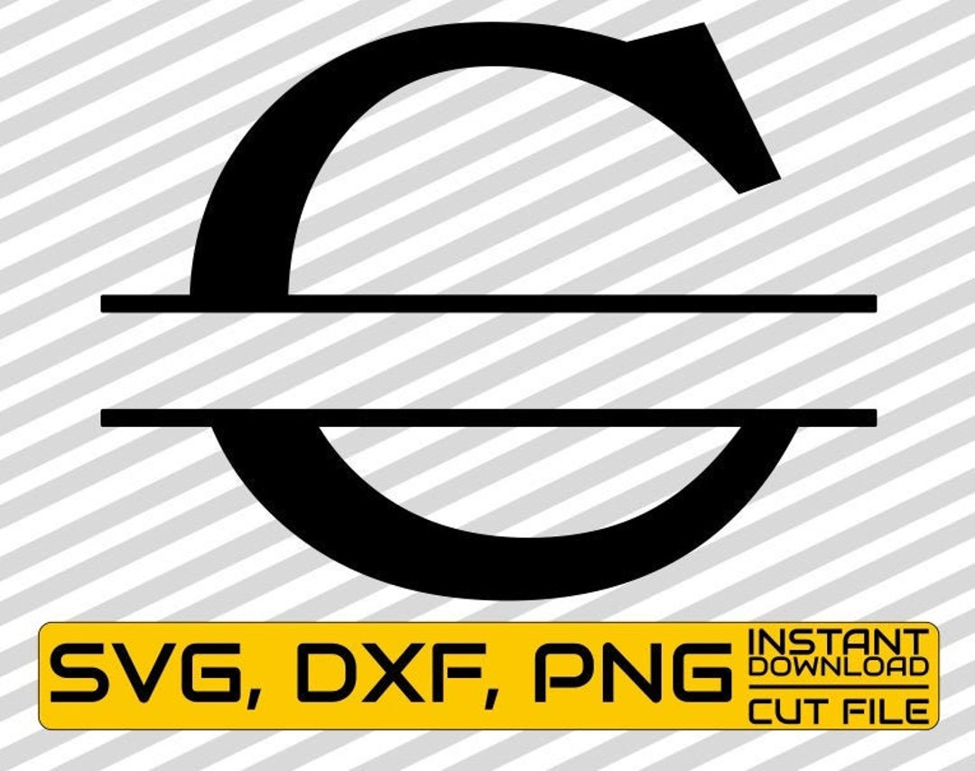 Split Letter Monogram Svg, Letter C Svg ,calligraphy Vector, Font Svg ...